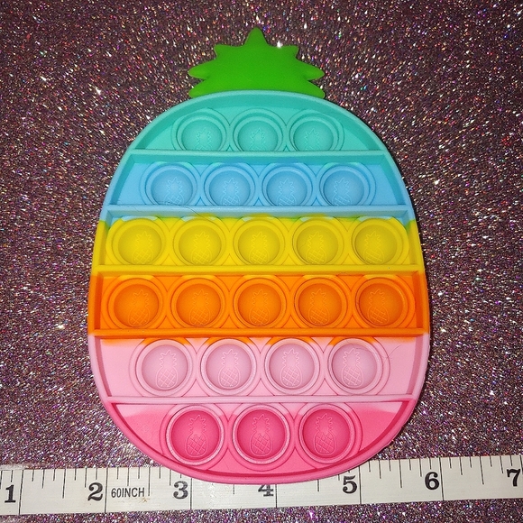 Toys | 4 Rainbow Pineapple Popper Pop Fidget Toy Pastel Colorful Fruit ...